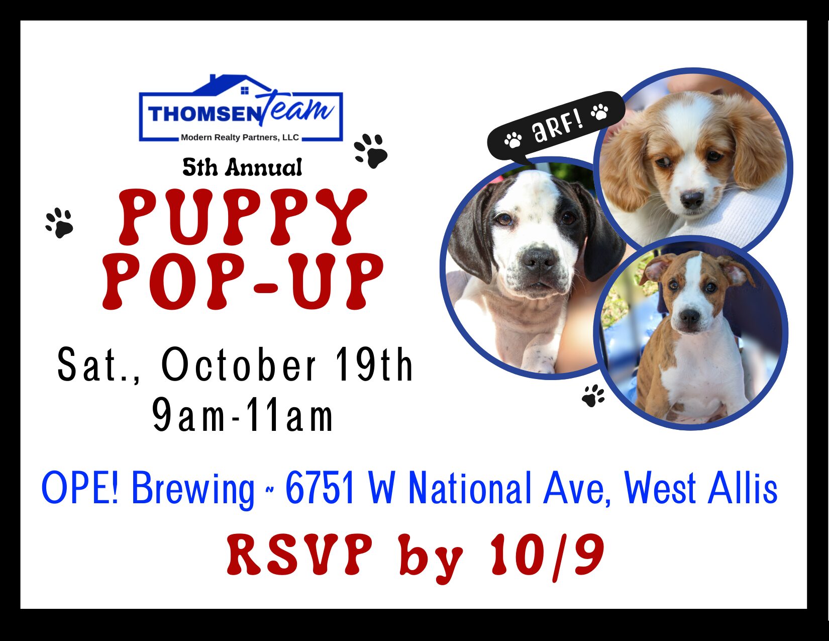 Puppy Pop-up 2024 - Thomsen Team
